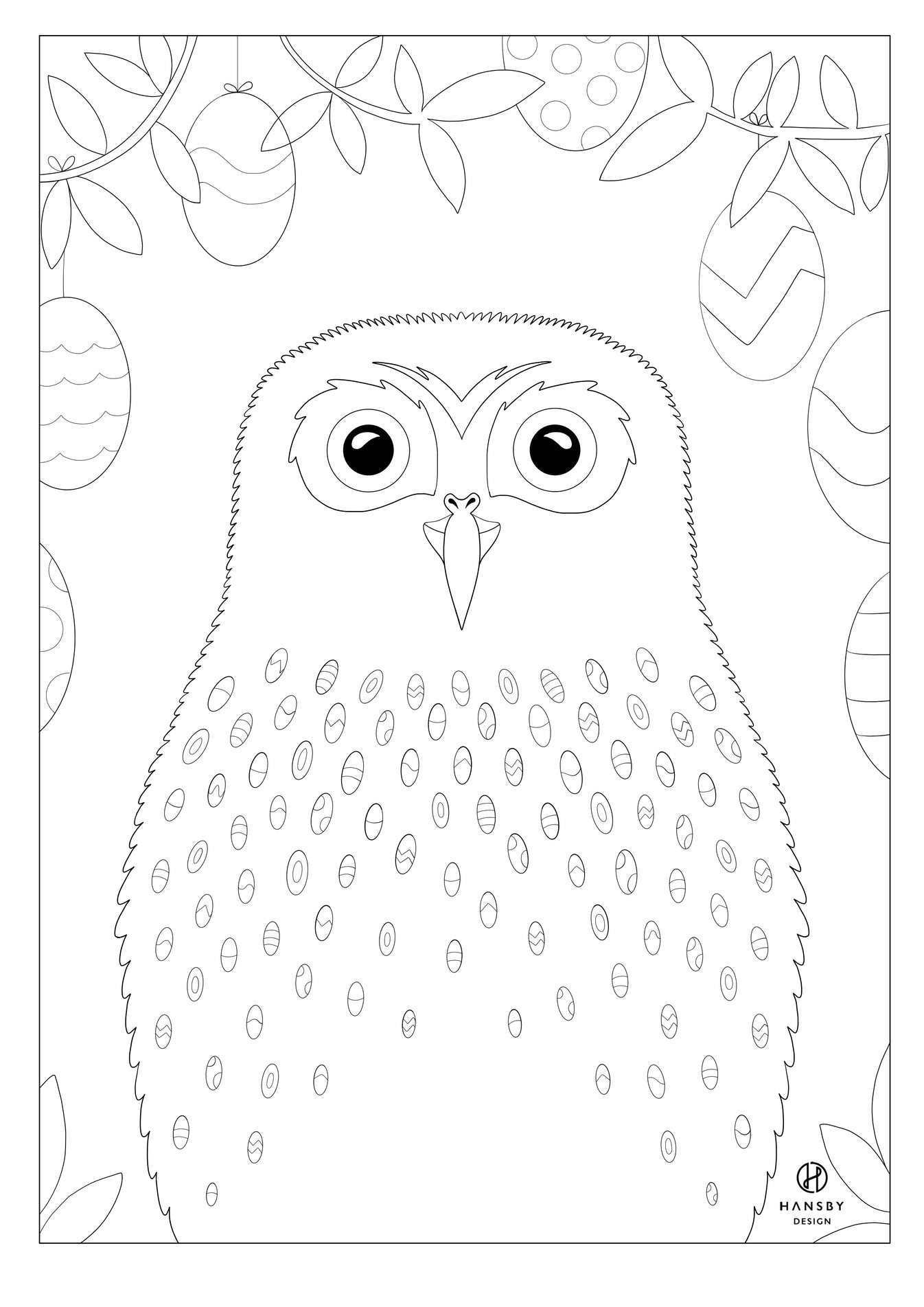 Ruru Colouring printable – Hansby Design